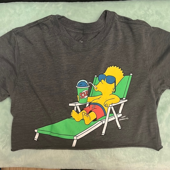 Tops | Bart Simpson Cropped Tshirt | Poshmark